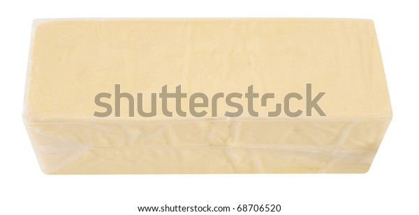 Cheese Block Packaging Isolated Stock Photo (Edit Now) 68706520