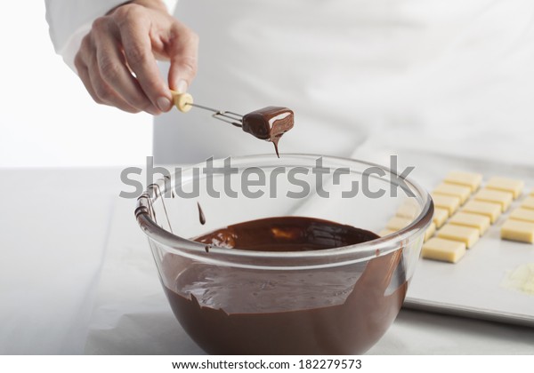 Chef making chocolate