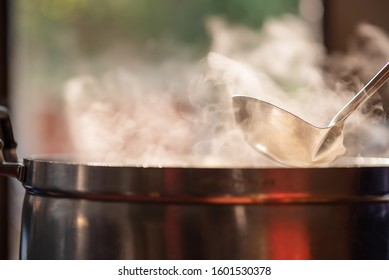 Chef Restaurant Cooking While Using Dipper Stock Photo 1601530378 ...