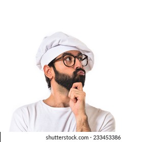 Chef Thinking Over White Background Stock Photo 233453386 | Shutterstock
