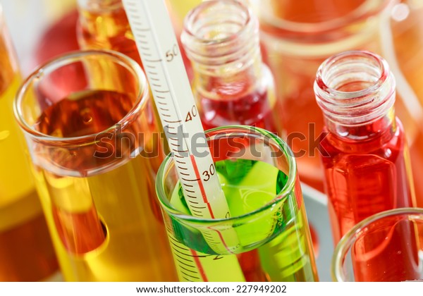 Chemists Measuring Temperature Solution Test Tube Stock Photo (Edit Now ...