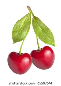 Cherry Leaf Isolated On White Cherry Stock Photo (Edit Now) 1330369640