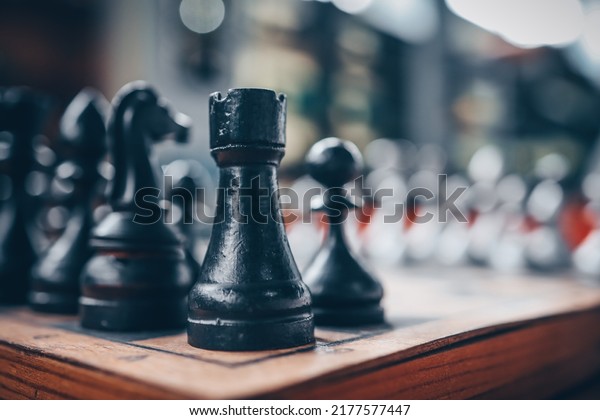 Chess Background Concept Old Fashioned Chess Stock Photo 2177577447 ...