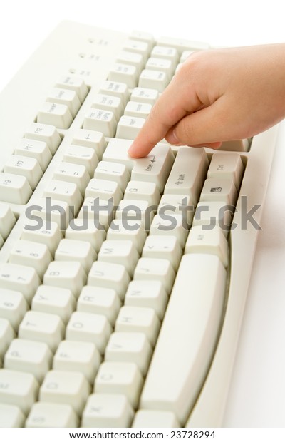 Child Hand Computer Keyboard Stock Photo 23728294 | Shutterstock