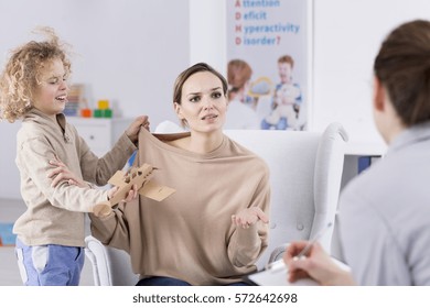 Child Having Difficulty Controlling Behavior Worried Stock Photo ...