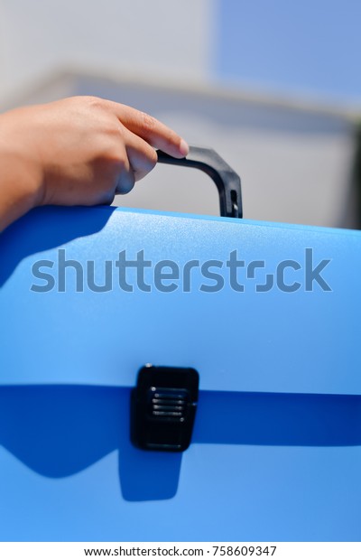 Child Holding Folder Elementary School Pupil Stock Photo 758609347 ...