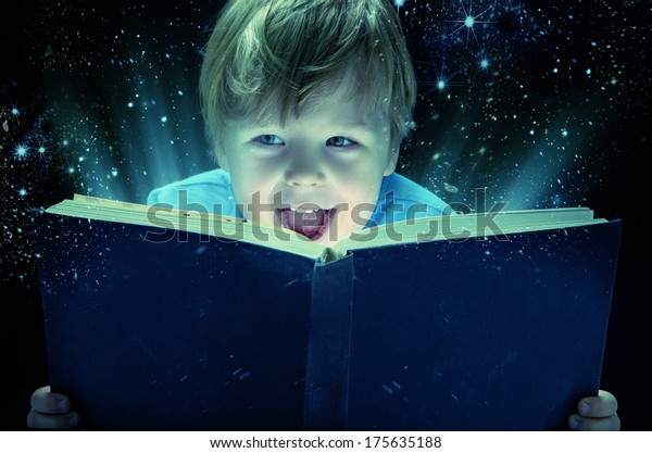 Child Opened Magic Book Stock Photo (Edit Now) 175635188