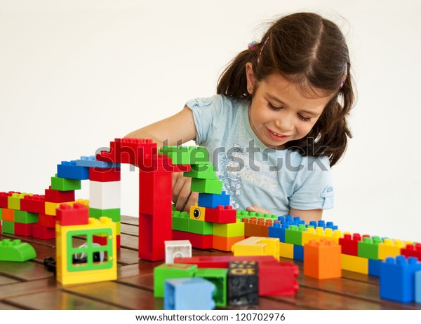 Child Playing Construction Blocks Stock Photo 120702976 | Shutterstock