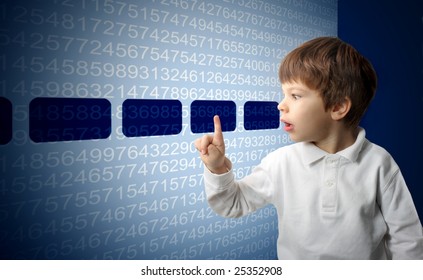 Child Pressing Touchscreen Button Stock Photo 25352908 | Shutterstock