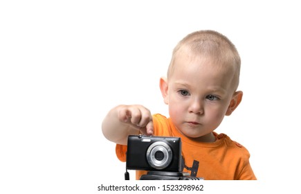 Child Using Camera On White Background Stock Photo 1523298962 ...