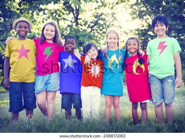 Children Friendship Bonding Happiness Outdoors Concept Stock Photo ... Children Friendship Bonding Happiness Outdoors Concept Stock Photo ...