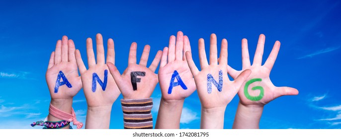 Children Hands Building Word Anfang Means Stock Photo 1742081795 ... Children Hands Building Word Anfang Means Stock Photo 1742081795 ...