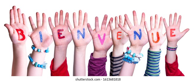 Children Hands Building Word Bienvenue Means Stock Photo 1613681818 ... Children Hands Building Word Bienvenue Means Stock Photo 1613681818 ...