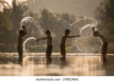 Children Playing River Stock Photo 378819841 | Shutterstock
