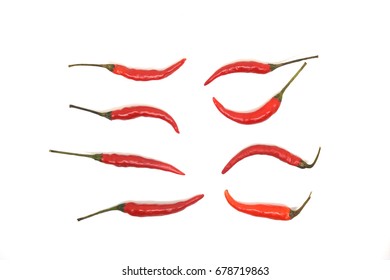 Chilli White Background Isolate Stock Photo 678719863 | Shutterstock