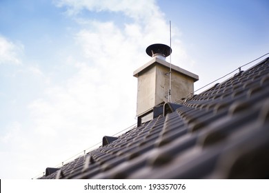 Chimney Stack Concrete Roofing On New Stock Photo 193357076 | Shutterstock