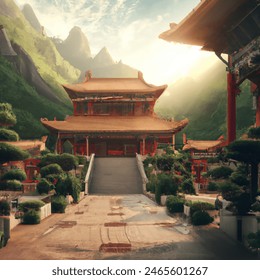 Scene Shows Inside Ancient Chinese Palace AI-generated image 2484915887 ...