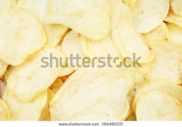 Chips Pattern Yellow Salted Potato Chips Stock Photo 586480205 ...