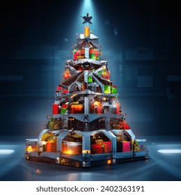 Generate Christmas Tree Using Pipes Valves Gambar yang dibuat AI ...