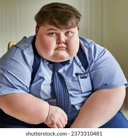 Indoor Photo Overweight Children AI-generated image 2277343433 ...