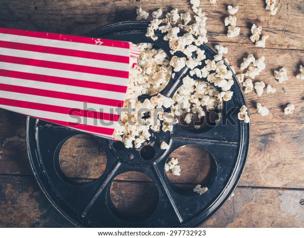 Cinema Concept Vintage Film Reel Popcorn Stock Photo (Edit Now) 297732923 Cinema Concept Vintage Film Reel Popcorn Stock Photo (Edit Now) 297732923