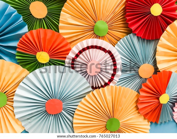 Circle Fans Paper Pattern Background Stock Photo 765027013 | Shutterstock