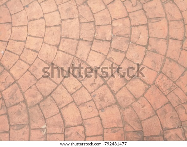Circle Pattern Red Brick Paving Texture Stock Photo 792481477 ...