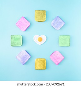 Circle Toast Bread Fried Egg Middle Stock Photo 2039092691 | Shutterstock