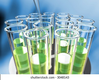 Circular Rack Analysis Test Tubes Green Stock Photo 3048143 | Shutterstock