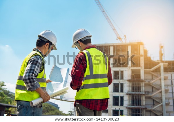 Civil Engineer Project Construction Work Engineer Foto stock 1413930023 ...