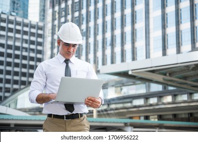 Civil Engineering Using Laptop While Working Stock Photo 1706956222 ...