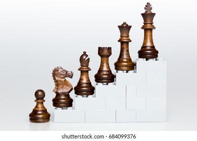Стоковая фотография 684099376: Class Change Using Chess Pieces Concept ...