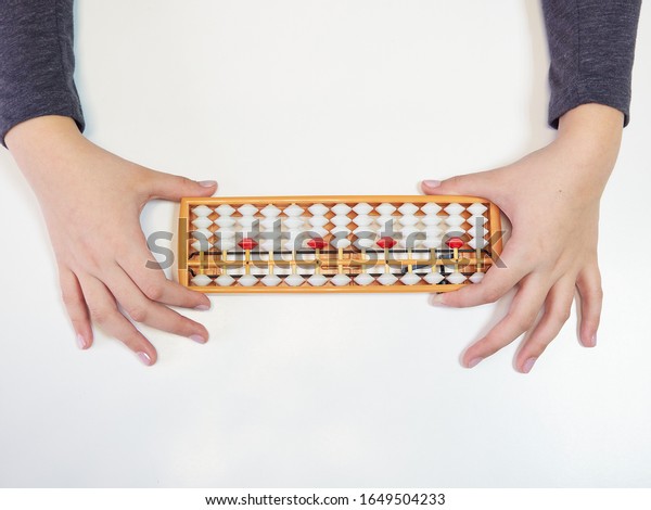 Classes Mental Arithmetic Hands Abacus Soroban Stock Photo 1649504233 ...