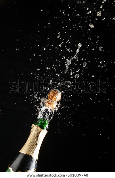 Classic Champagne Bottle Cork Exploding Alcoholic Stock Photo (Edit Now ...