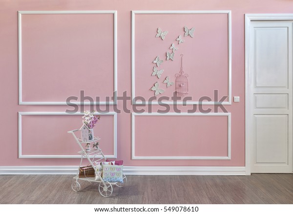Classic Pink Frame Wall Empty Interior Stock Photo 549078610 | Shutterstock