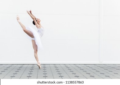 Classical Ballet Dancer Side View Beautiful Stock Photo 1138557863 ...