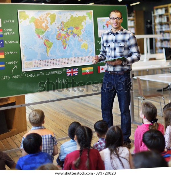 Classroom Learning Geography Students Study Concept Stock Photo ...