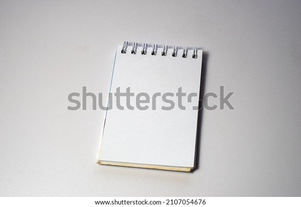 Clean White Notebook Empty Space Text Stock Photo 2107054676 | Shutterstock