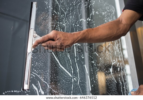 Cleaning Windows Squeegee Stock Photo (Edit Now) 646376512
