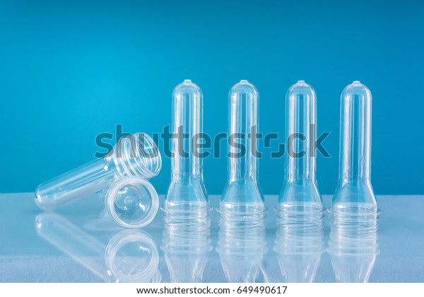 Clear Pet Preforms On Sky Blue Stock Photo 649490617 | Shutterstock