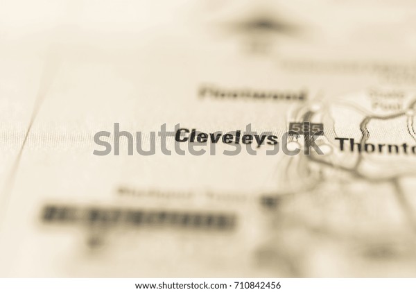 Cleveleys On Map Stock Photo 710842456 | Shutterstock