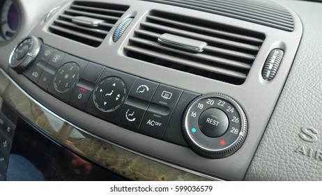 Climate Control Dashboard Unit Ventilation Temperature Stock Photo ...