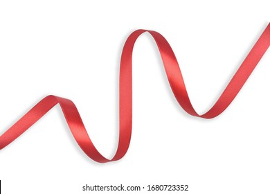 Red Ribbon Isolated On White Stock Photo (Edit Now) 366588539