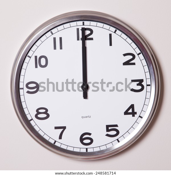 Clock 12 Oclock Stock Photo (Edit Now) 248581714