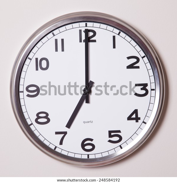 Clock 7 Oclock Stock Photo (Edit Now) 248584192