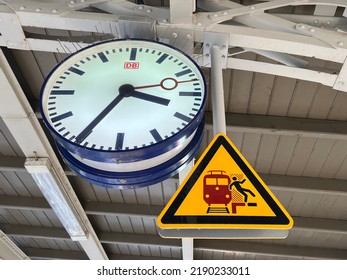 Clock Caution Sign Do Not Fall Stock Photo 2190233011 | Shutterstock