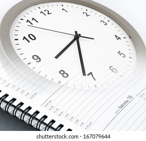 Clock Diary Page Stock Photo 167079644 | Shutterstock