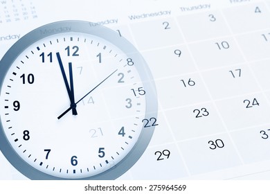 Clock Face Calendar Composite Stock Photo (Edit Now) 261690368