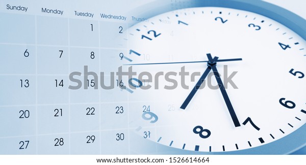 Clock Face Calendar Composite Stock Photo 1526614664 | Shutterstock