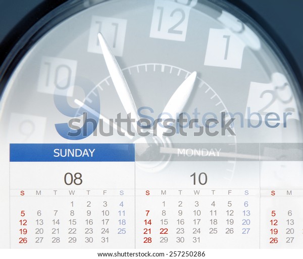 Clock Face Calendar Composite Stock Photo 257250286 | Shutterstock